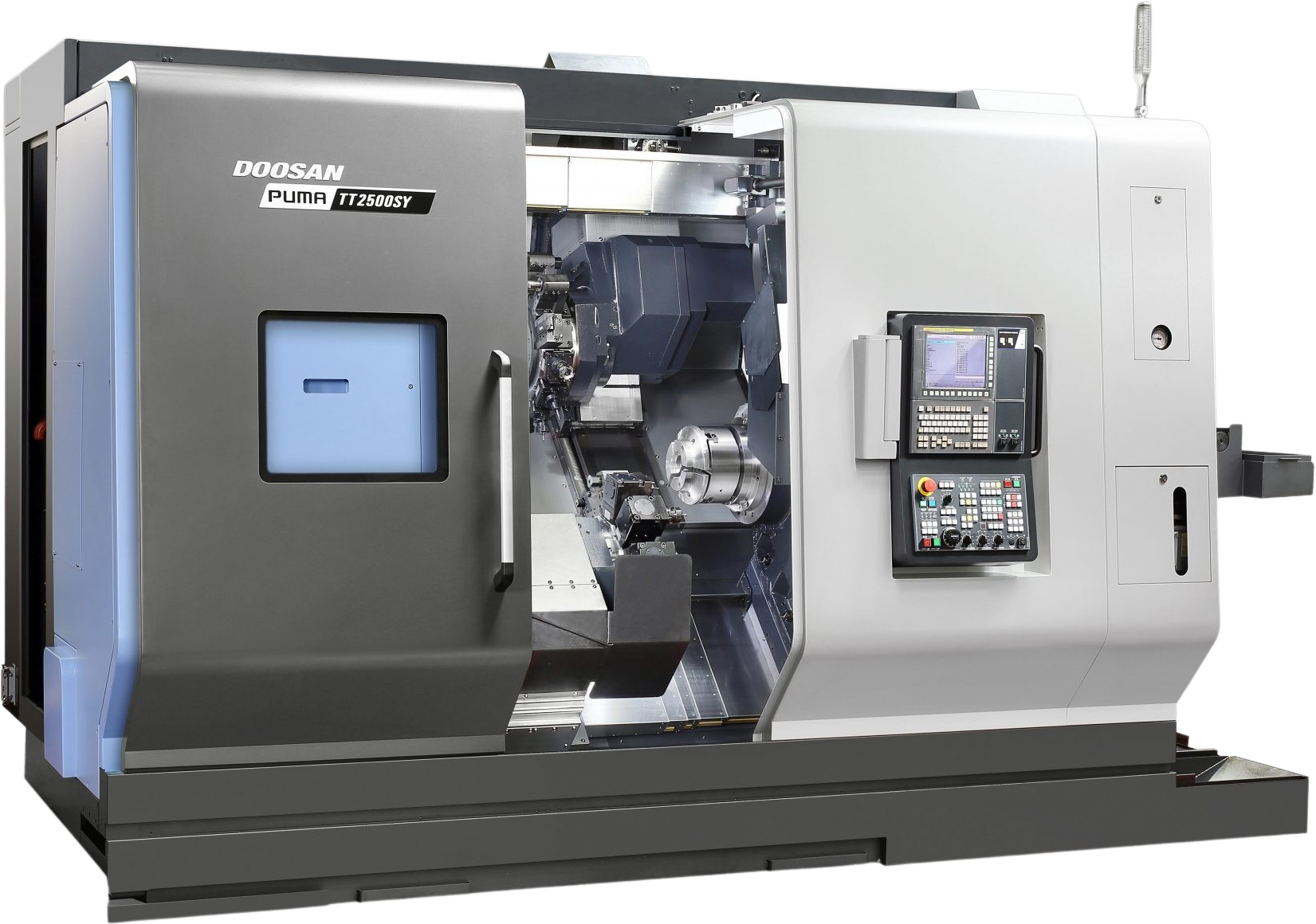Puma TT2500SY Twin Turret Horizontal Lathe - Mills CNC
